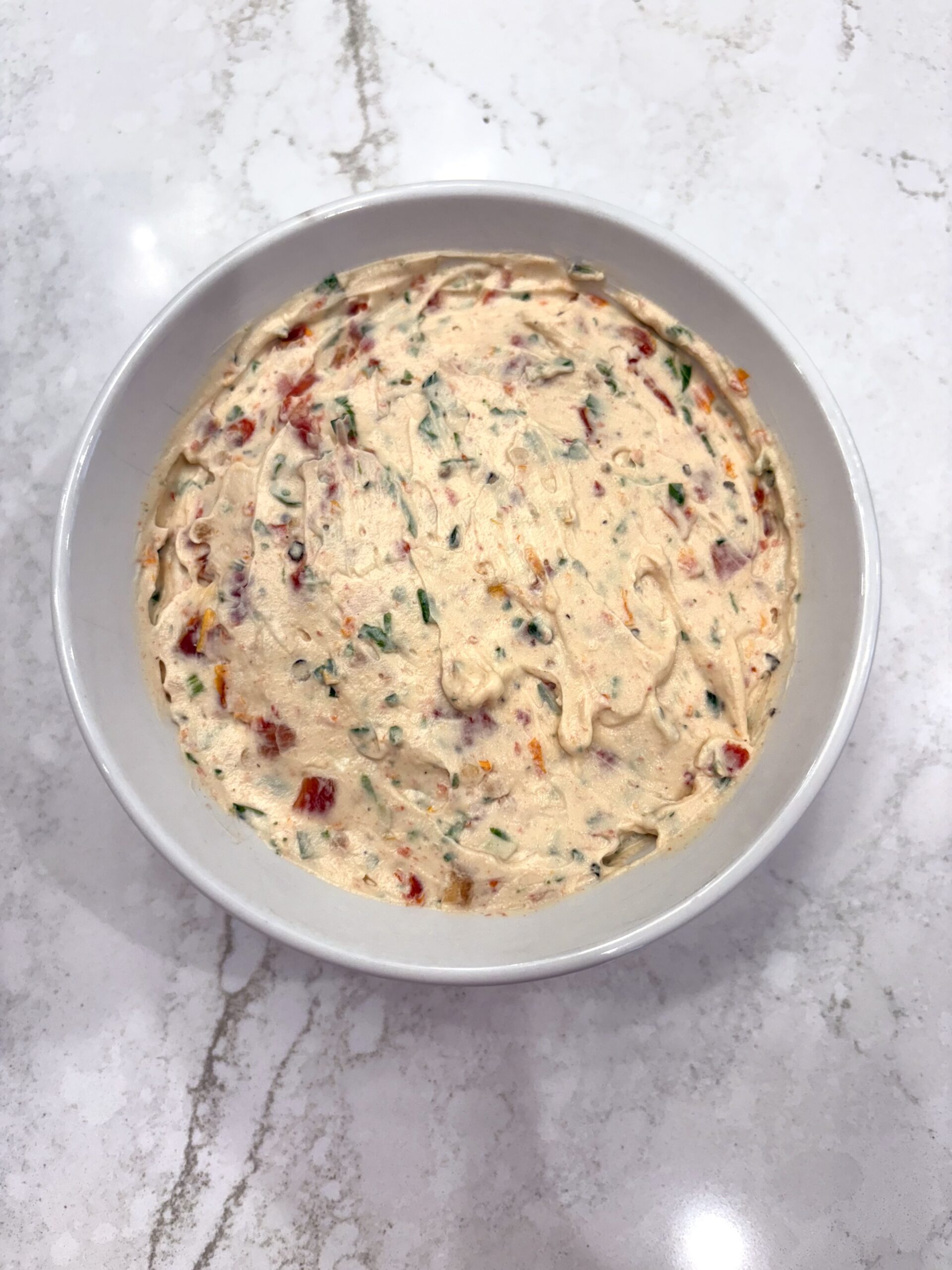 Herbed Sun-dried Tomato Whipped Cheese - The Short Cook